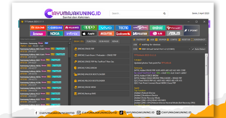Download TFT Unlock 2023 V3.1.1.1 Update ByPass FRP Tool